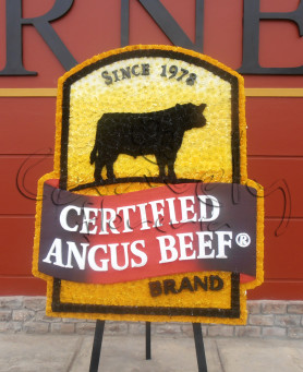 Logotipo floral Angus Beef- LF008 - Camely Floreria